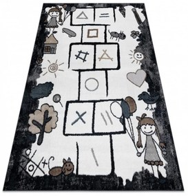 Dětský kusový koberec Skákací panák černý 160x220cm