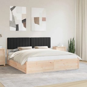 Rám postele s čalouněným čelem s čelo Černá 180 x 200 cm 3398216