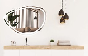 Nástěnné LED zrcadlo s reproduktorem Fog 100 cm stříbrné
