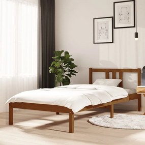 Rám postele medově hnědý masivní dřevo 90 x 200 cm - Default Title
