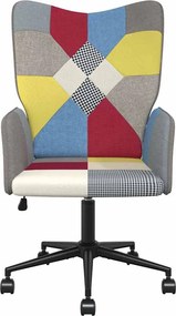 Relaxační křeslo patchwork textil 328194