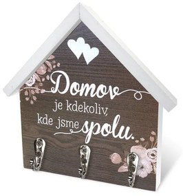 HD Domov Dřevěný domeček velký s háčky Domov je kdekoliv Sladký domov