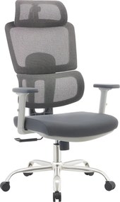 Ergonomická kancelářská židle DYNAMIC - šedá síťovina / nosnost 150 kg
