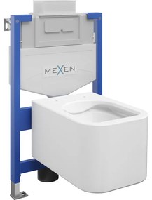 Mexen WC podomítkový set Felix XS-U stojan s WC mísou Elis, Bílá - 6853391XX00