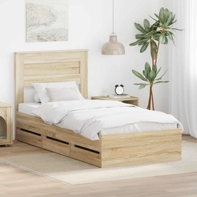 Rám postele se zásuvkou Sonoma dub 75 x 190 cm Inženýrské dřevo 3409884