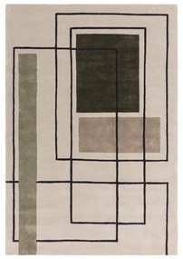 Khaki-béžový vlněný koberec 200x290 cm Reef – Asiatic Carpets