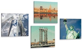 Set obrazů krásy města New York Varianta: 4x 40x40