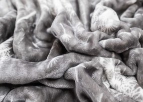 Mikroplyšové povlečení Pampeliška šedá 200x140cm+90x70cm TiaHome