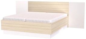 Nábytek Mikulík Dvoulůžková postel SMART XL s úložným prostorem, 180×200 cm Dekor: Bílá struktura