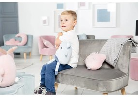 Světle šedá sametová dětská pohovka 70 cm Lil Sofa – Roba