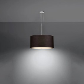 Závěsné svítidlo Otto, 1x černé textilní stínítko, (bílé sklo), (fi 50 cm)