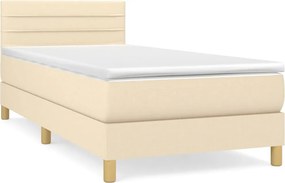 Box spring postel s matrací krémová 90x190 cm textil 3140662
