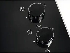 EGG6407K černá / Plynová varná deska / vestavná / skleněný povrch / 4