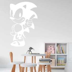 Živá Zeď Samolepka na zeď Ježek Sonic Barva: černá