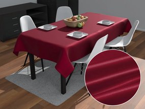 Biante Saténový obdélníkový ubrus polyesterový Satén LUX-022 Vínově červený 140x220 cm