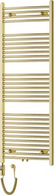 Mexen Ares, elektrické topné těleso 1500x600 mm + topná tyč 600 W, zlatá lesklá, W102-1500-600-2600-50