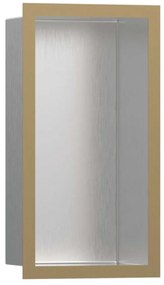 Hansgrohe XtraStoris Individual - Výklenek do stěny s designovým rámem, 30x15x10 cm, kartáčovaná nerez/kartáčovaný bronz 56094140