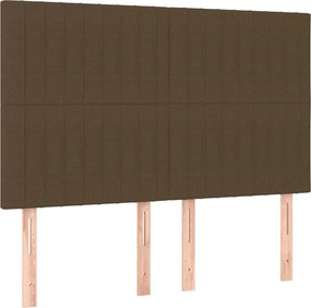 Box spring postel s matrací tmavě hnědá 140x190 cm textil 3136752