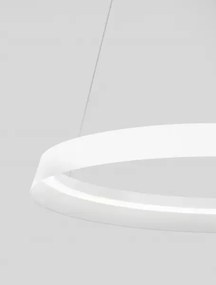 LED stmívatelný bílý designový lustr Ormi