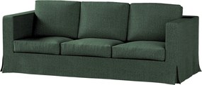 Potah na pohovku IKEA  Karlanda 3-místná nerozkládací, dlouhý barva zelená látka pletený vzor