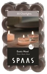 Čajové svíčky vonné CLEAR 30ks exot.dřevo