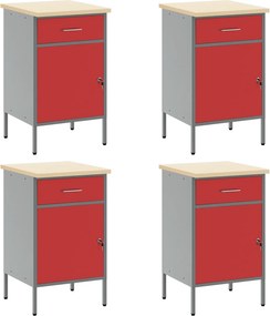 Sada pracovní skříně se zásuvkou s úložištěm 10 ks Červená 3321487