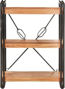 Knihovna se 3 policemi 60 x 30 x 80 cm masivní akáciové dřevo 320613
