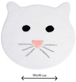 Asir Koupelnová předložka Kočka, bílá