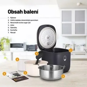 Lauben Low Sugar Rice Cooker 3000AT / režim snížení hladiny cukru / 6