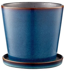 Kameninový obal na květináč ø 14 cm Gastro Dark Blue/Black – Bitz