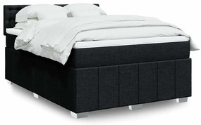 Box spring postel s matrací černá 140x200 cm textil 3287107