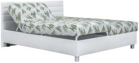 Manželská postel 180 cm - Blanář - Spa (bílá) (s rošty a matracemi Alena)