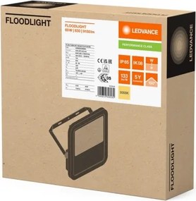 LED reflektor LEDVANCE FLOODLIGHT černý 69W/53W 9150lm/7320lm 3000K teplá bílá IP66