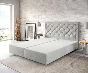 Boxspring postel Dream-Great 160x200 cm mikrovlákno stříbrně šedá