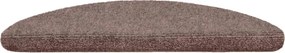 Schodové rohože samolepicí 10 ks 56x17x3 cm světle hnědé půlkulaté 149675