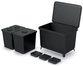 Odpadkový koš SYSTEMO 2x10 L + 23 L černý