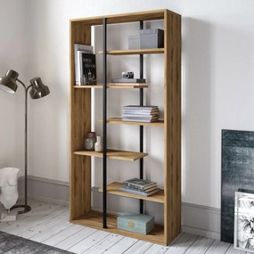 Knihovna Presto Black and Walnut