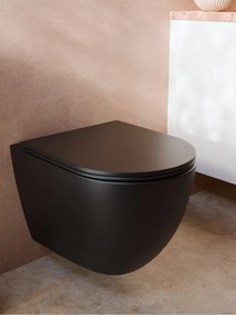 UPTrend Závěsný WC komplet bez příruby CANEO VORTEX TR2196DF‑U18 včetně Soft-Close sedátka, černá mat
