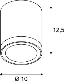 LA 1003427 ENOLA ROUND M Outdoor, stropní LED svítidlo, antracitové - BIG WHITE (SLV)