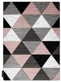 koberec ALTER Rino trojúhelníky růžový velikost 120x170 cm | krásné koberce cz