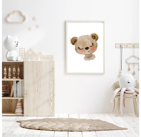 Plakát zvířátka medvídek - Obraz, Plakát Velikost: B2 - 50x70 cm, Volba rámu: bez rámu, Dekorace: bez dekorací