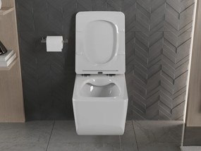Mexen Vera, závěsné WC Rimless 51 x 36 cm s pomalu padajícím sedátkem z duroplastu, bílá, 30164000