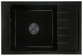 Kuchyňský dřez Lurano (černá) (bez otvoru pro baterii) (P). 1065935