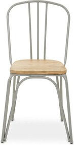 Šedá/v přírodní barvě jídelní židle z jilmového dřeva District – Premier Housewares