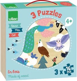 Vilac Dřevěné puzzle Moře země vzduch / od 4 let