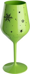 ZIMĚNKA - zelená nerozbitná sklenice na víno 470 ml