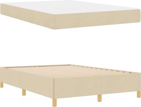 Rám postele Krémová 140 x 190 cm textil 3398939
