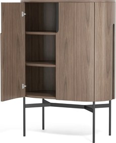 Komoda Silario 95 cm ořech/mramor