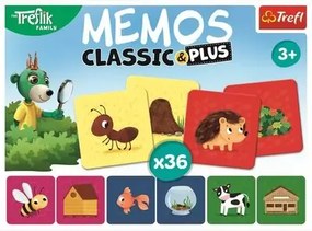 Trefl - Pexeso ClassicPlus - Zvířátka a jejich domečky 3v1 / 20 minut