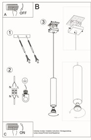 Závěsné svítidlo Lagos, 1x bílé kovové stínítko